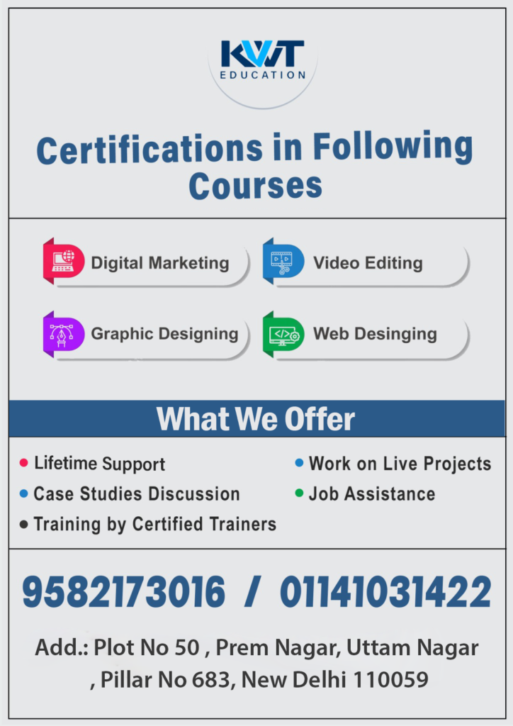 Video Editing Training in New Delhi Uttam Nagar - KWT Digital Marketing ...