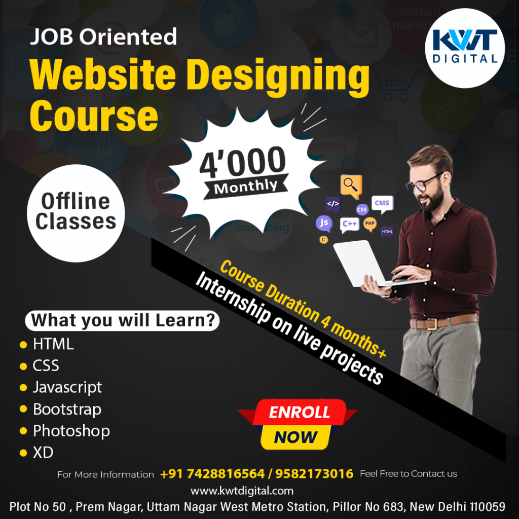 Static Website Designing Training in New Delhi - KWT Digital Marketing ...